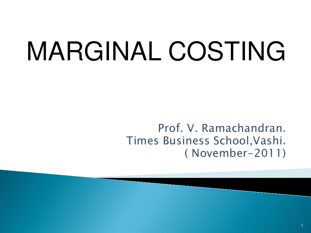 Cost Control Techniques - Marginal Costing | PDF | Profit (Accounting) | Marginal Cost