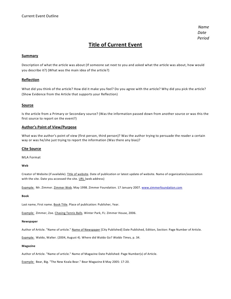 Current Event Outline | PDF