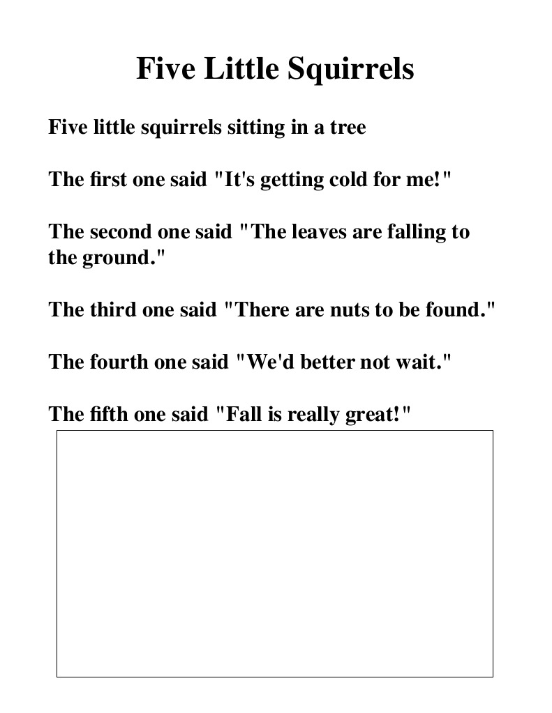Five Little Squirrels: A Fall Rhyme | PDF | Mystery, Thriller & Crime ...