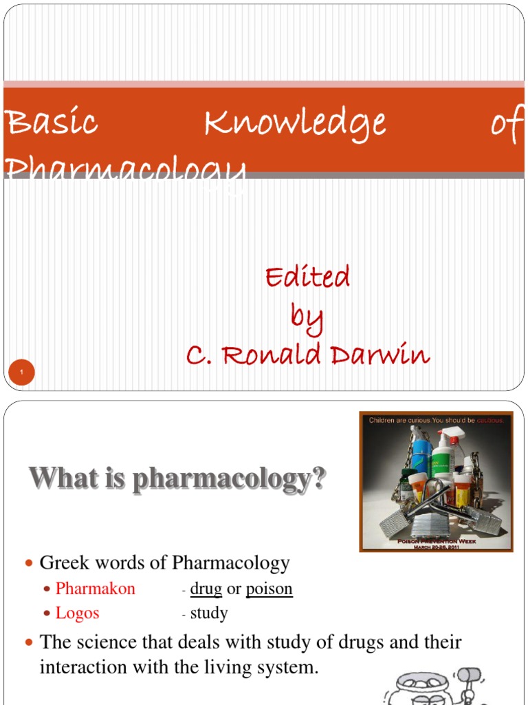 Basic Knowledge of Pharmacology: Edited by C. Ronald Darwin | PDF ...