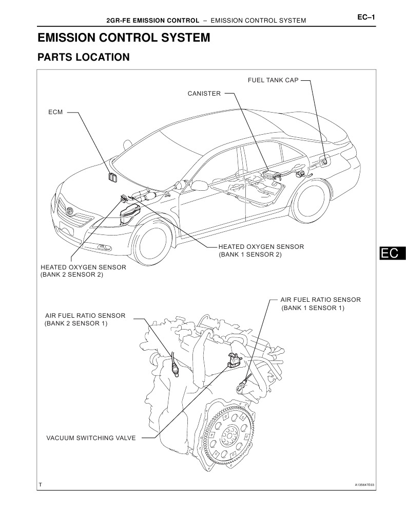 2GR-FE Emission Control | PDF | Valve | Fuel Injection