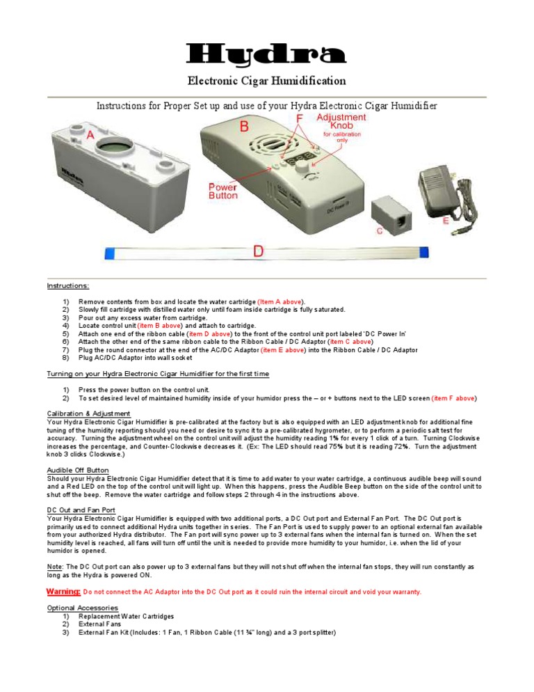 Hydra SM Instructions | PDF | Electricity | Equipment