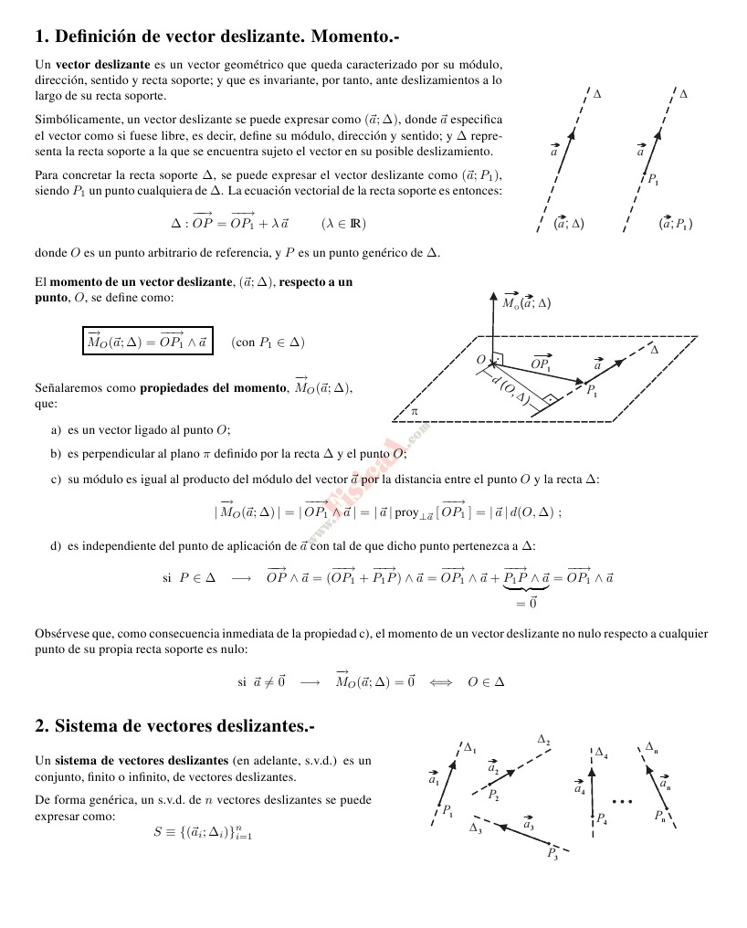 Vectores Deslizantes | Descargar gratis PDF | Cálculo multivariable ...