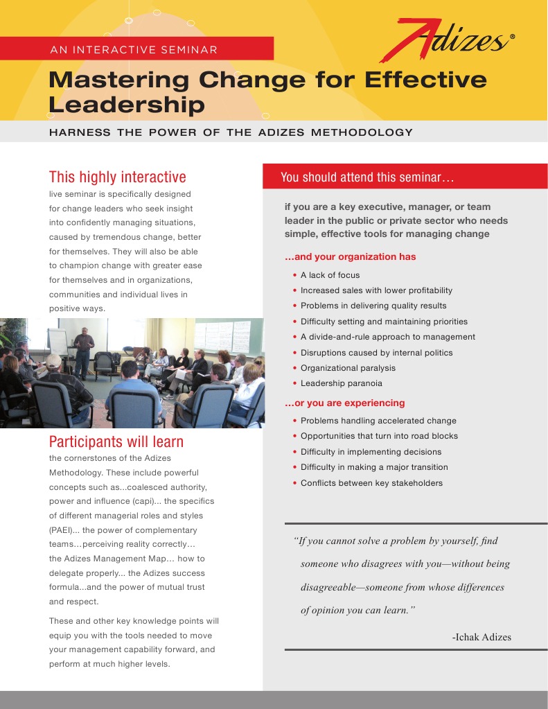 Change Leadership Seminar | PDF | Leadership | Decision Making