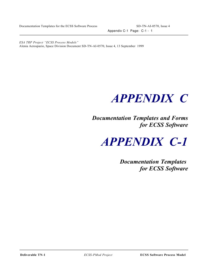 ECSS Documentation Templates and Forms | PDF | Software Development ...