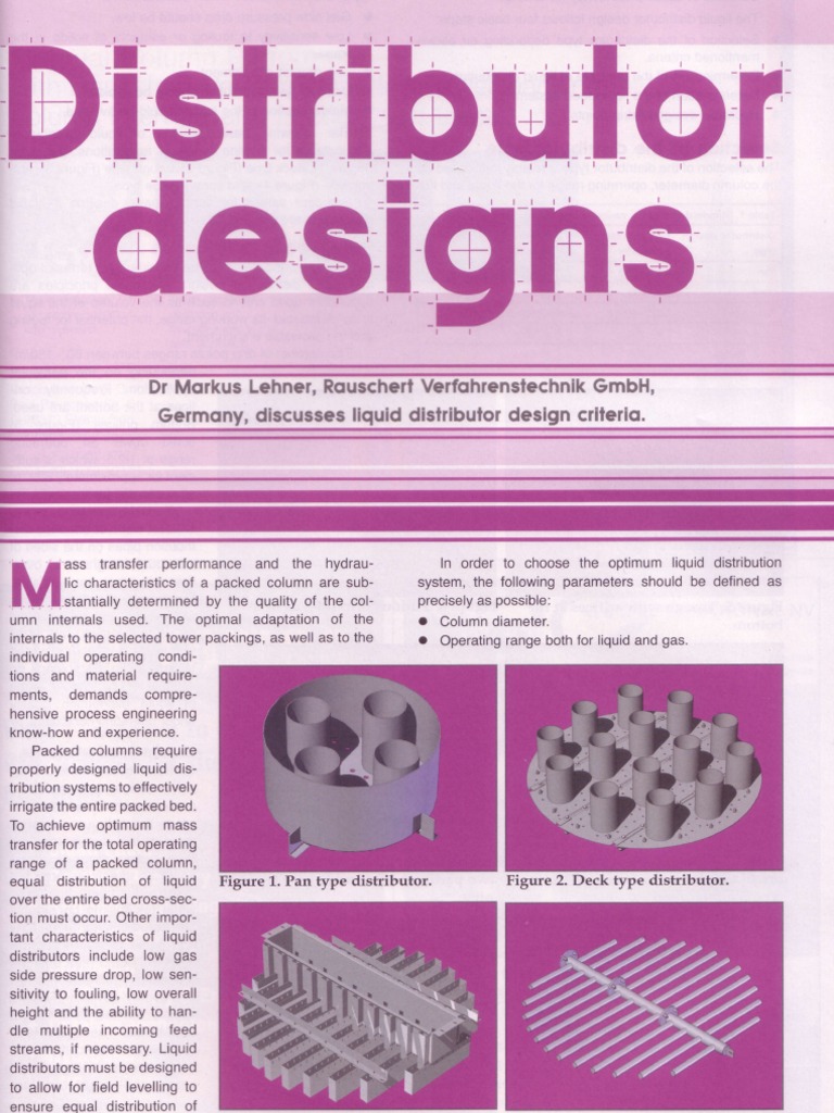 Liquid Distributor Design | PDF | Liquids | Gases