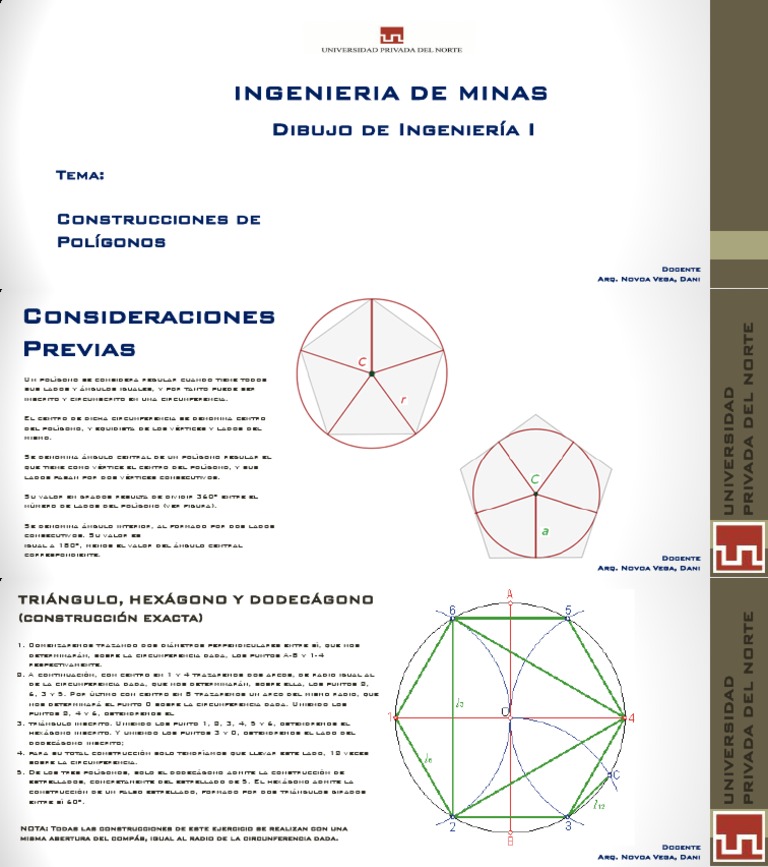 Construcción de Polígonos Regulares | PDF | Circulo | Triángulo