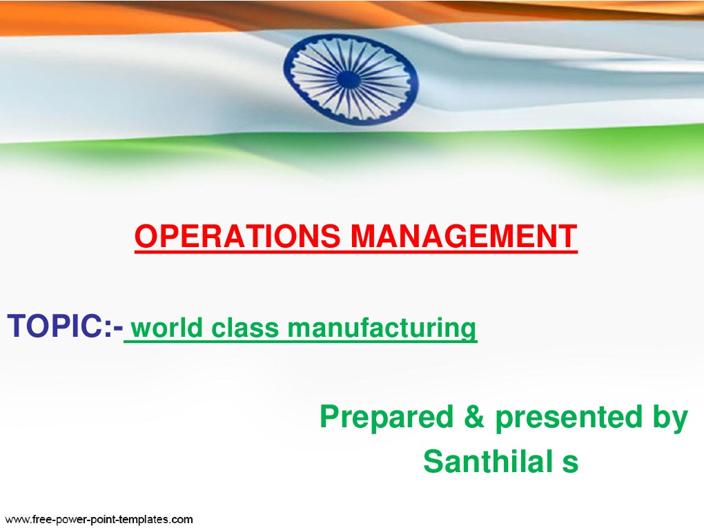 World Class Manufacturing, 16 | PDF | Operations Management ...