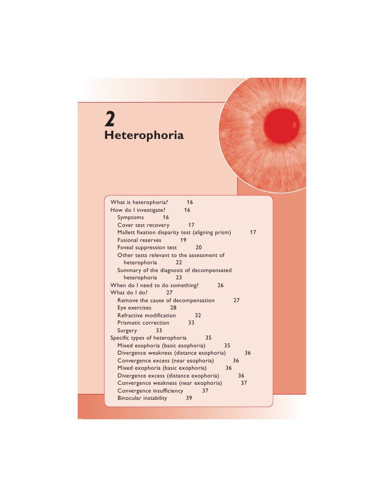 Chapter 2 - Heterophoria, Pages 15-40 | Vision | Ophthalmology