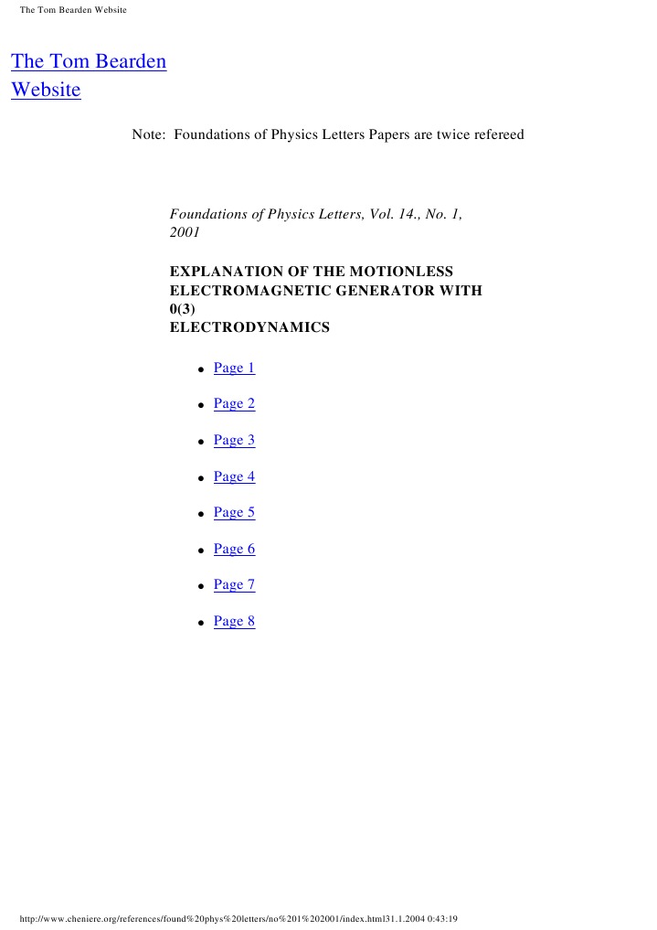 Bearden - Explanation of The Motionless Electromagnetic Generator With ...