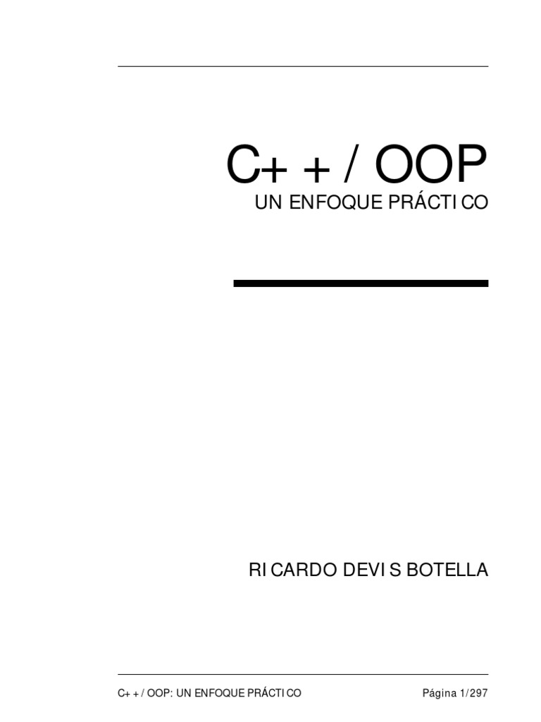 Programacion Orientada A Objetos en Cplusplus | PDF | Objeto ...