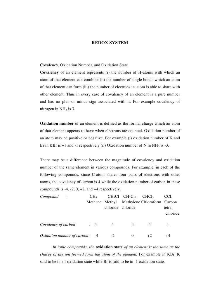 Redox System | Download Free PDF | Redox | Ion