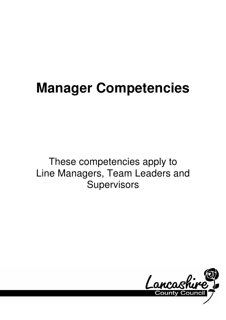 Manager Competency Framework | PDF | Competence (Human Resources ...