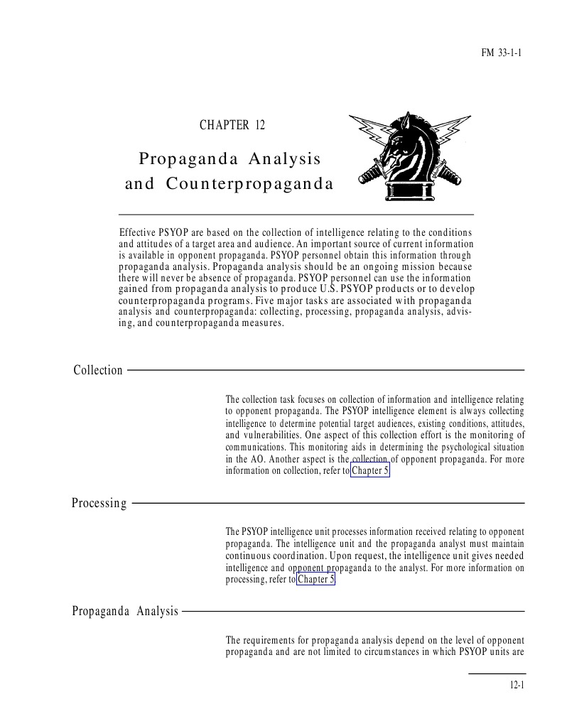 Propaganda Analysis and Counterpropaganda | PDF | Propaganda ...