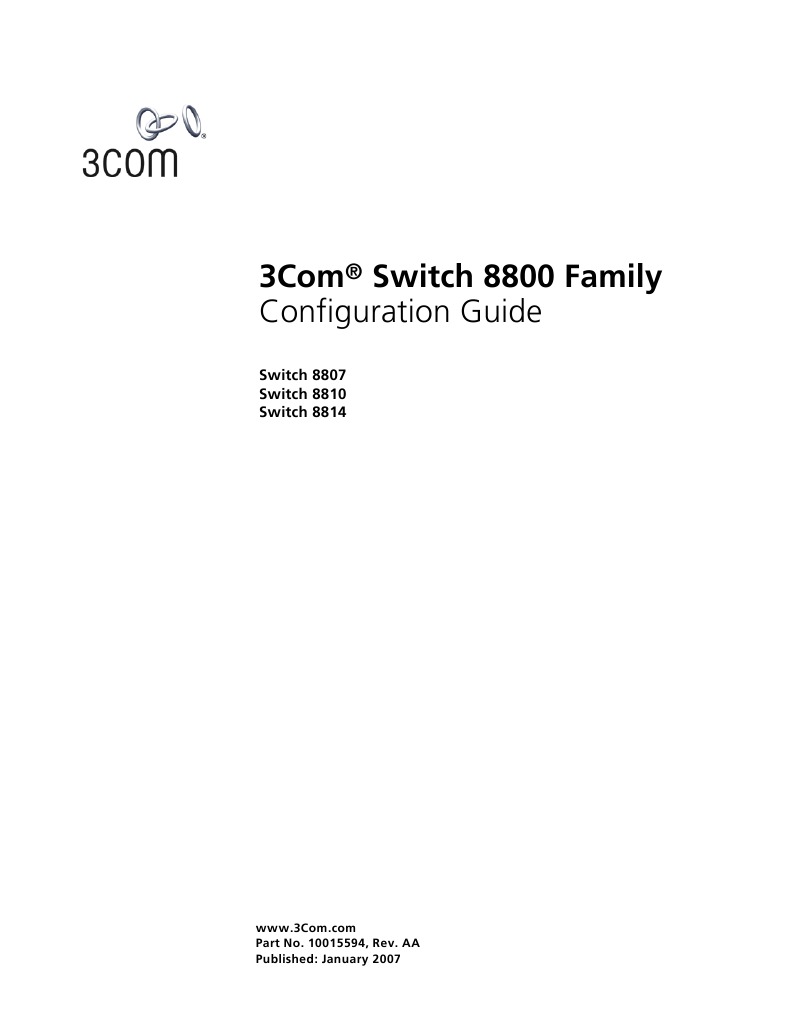 3com Switch 8800 Family Configuration Guide | PDF | Command Line Interface | Network Switch