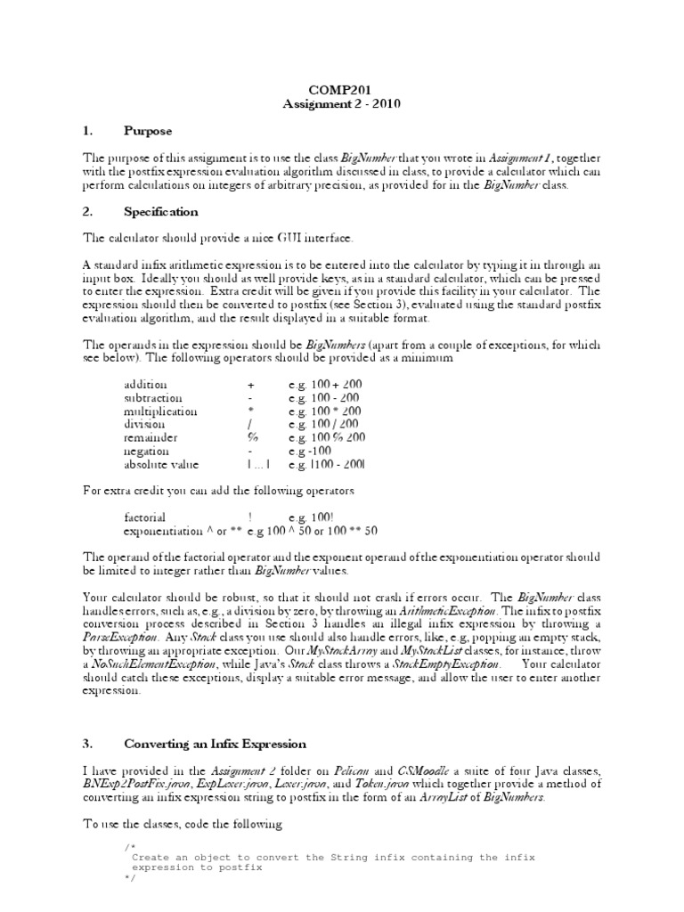 COMP201 Assignment 2 | PDF | Exponentiation | Notation