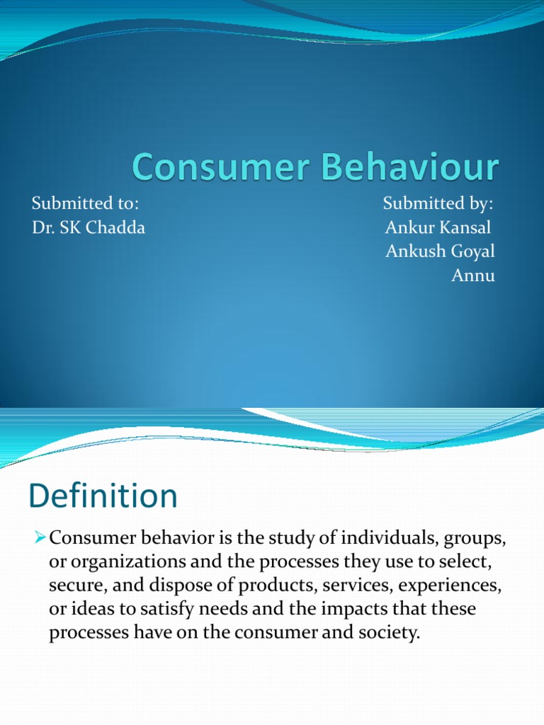 Submitted To: Submitted By: Dr. SK Chadda Ankur Kansal Ankush Goyal ...