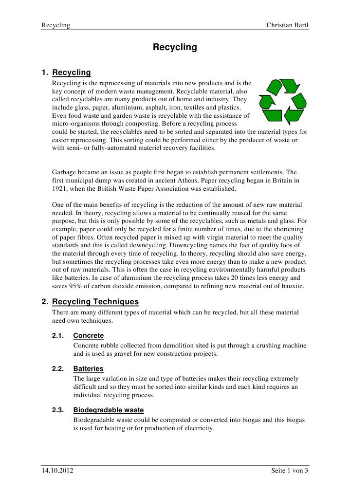 Recycling | PDF | Recycling | Paper