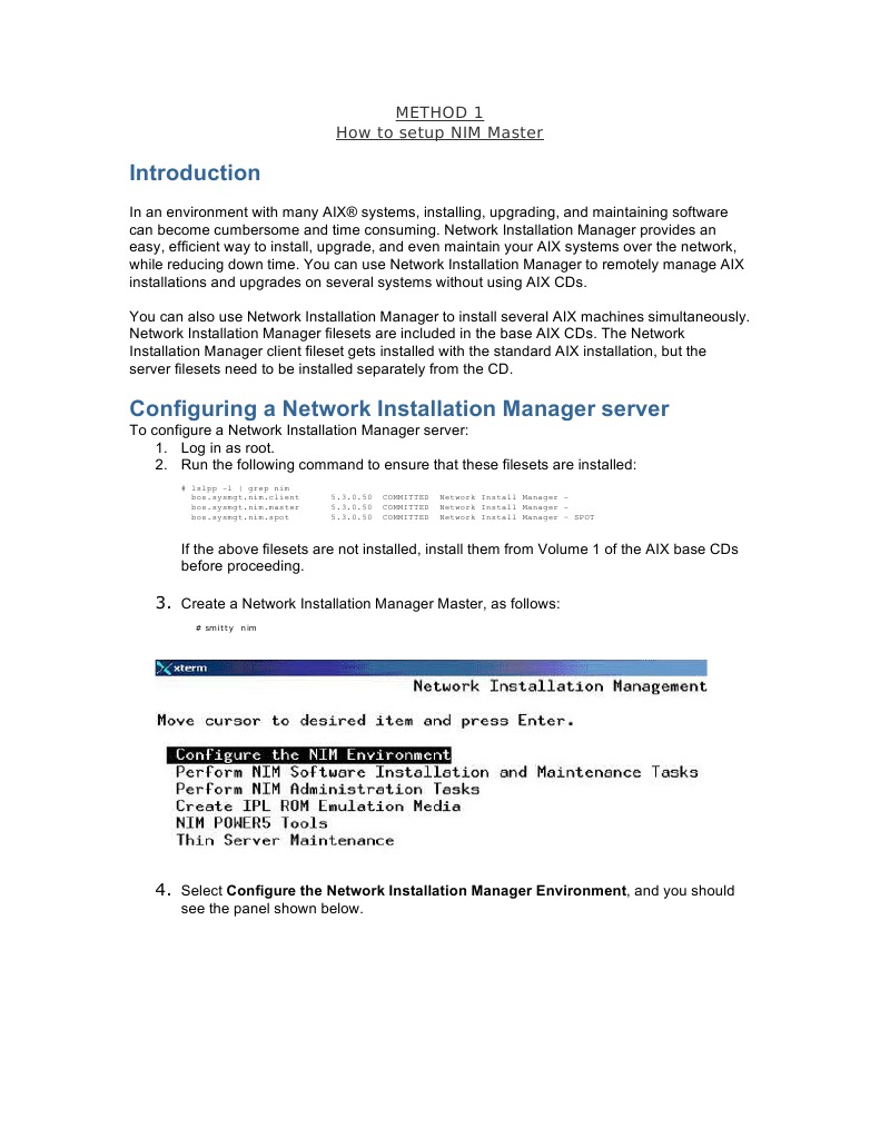 NIM Install Methods | PDF | Computer Networking | Computer Network