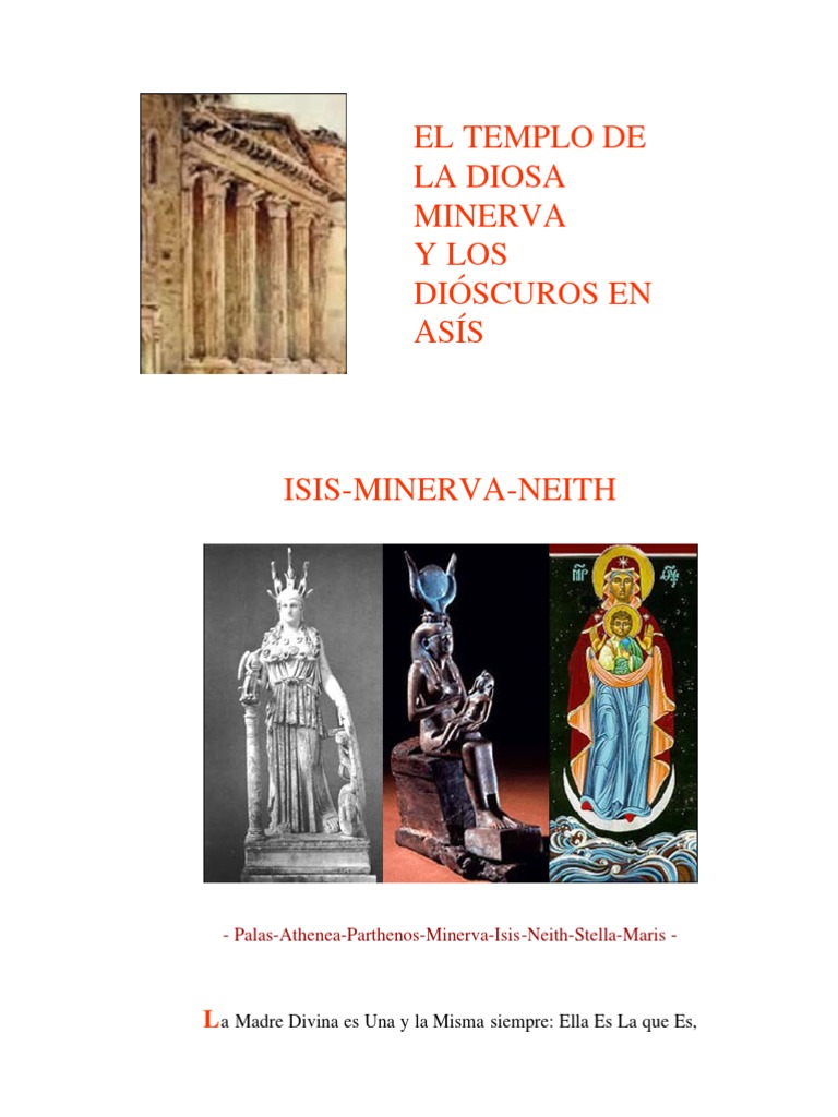 El Templo de La Diosa Minerva y Los Dioscuros en Asís | PDF | Isis ...