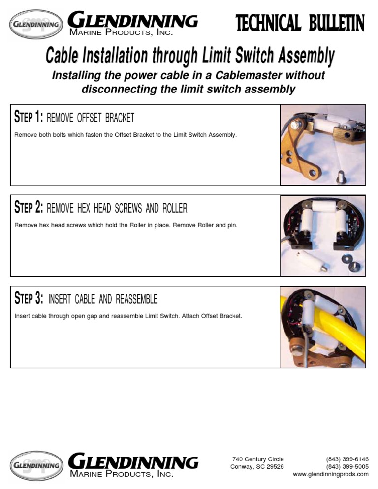 Cablemaster CM - Cable Install Limit Switch | PDF | Screw | Tools