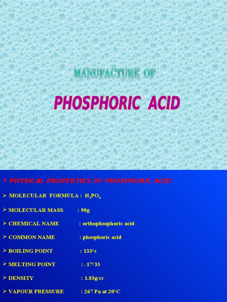 Flow Charts For Phosphoric Acid | PDF | Phosphate | Phosphoric Acid