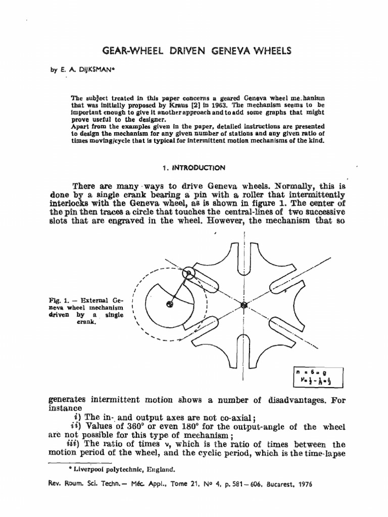 Geneva Cam | Trigonometric Functions | Angle