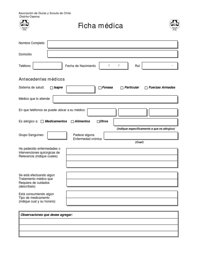 Ficha Medica | PDF