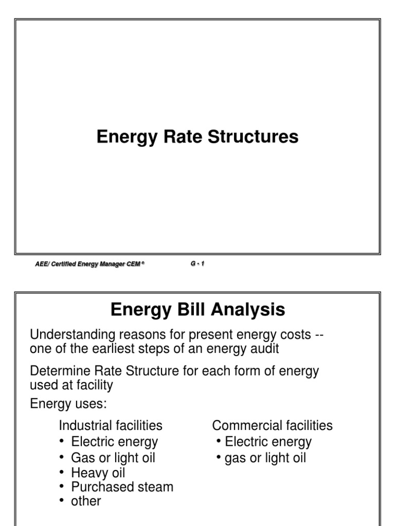 G Energy Rate Structures PDF