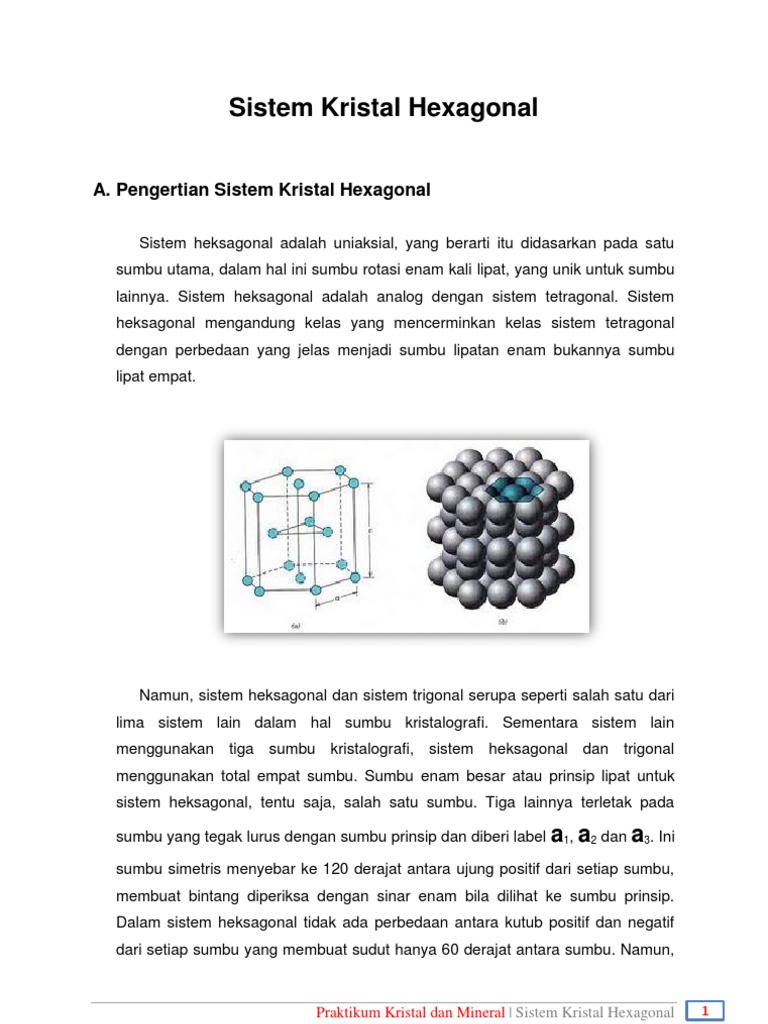 Sistem Kristal Hexagonal | PDF | Sains & Matematika