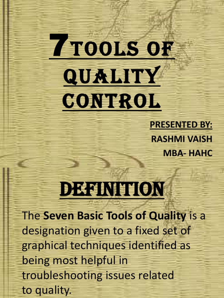 Seven Essential Quality Control Tools | PDF | Statistics | Statistical ...
