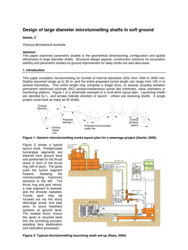 Design of Large Diameter Microtunnelling Shafts in Soft Gro | PDF ...