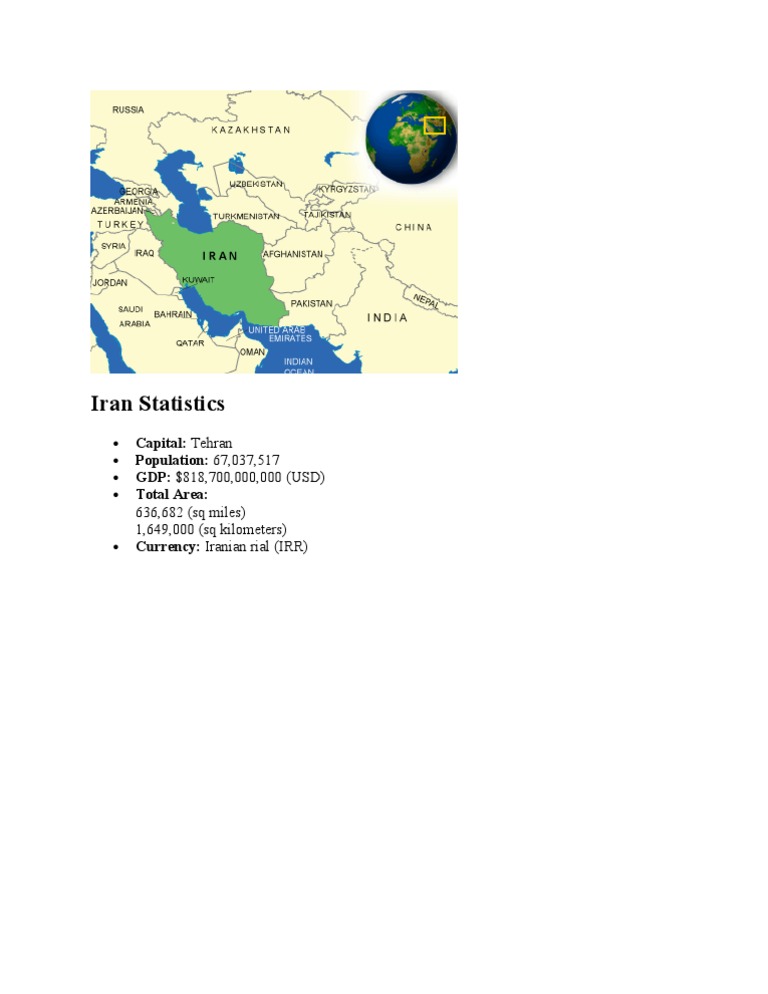 Iran Geography and Statistics Overview | PDF