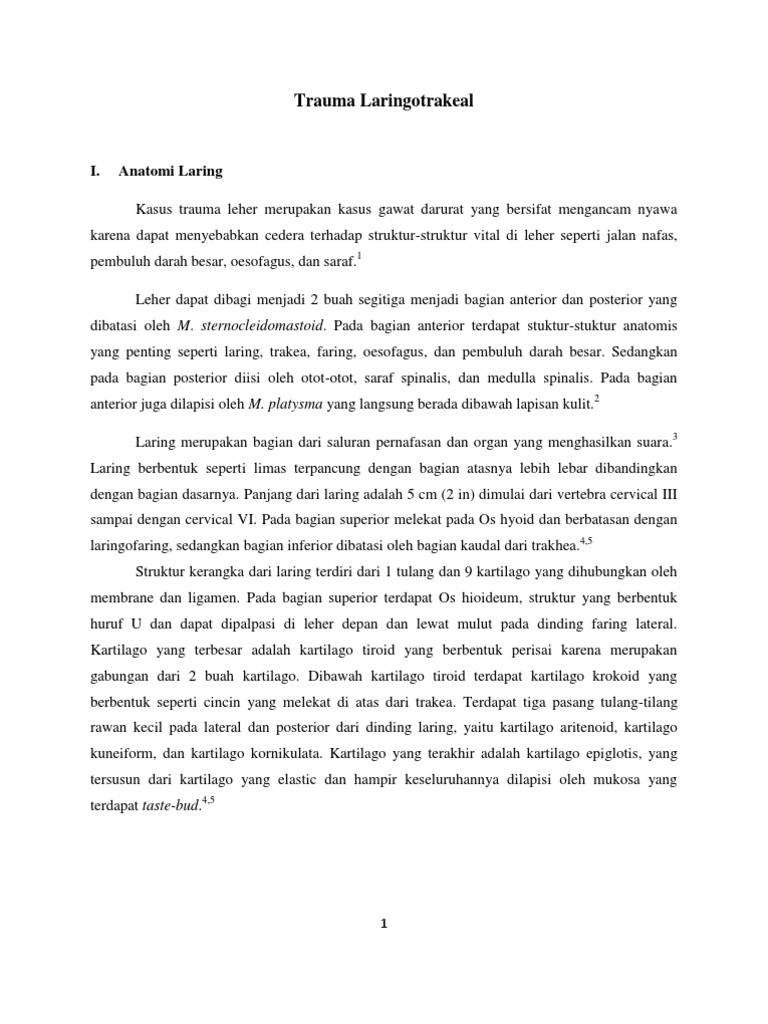 DIAGNOSIS TRAUMA LARING | PDF