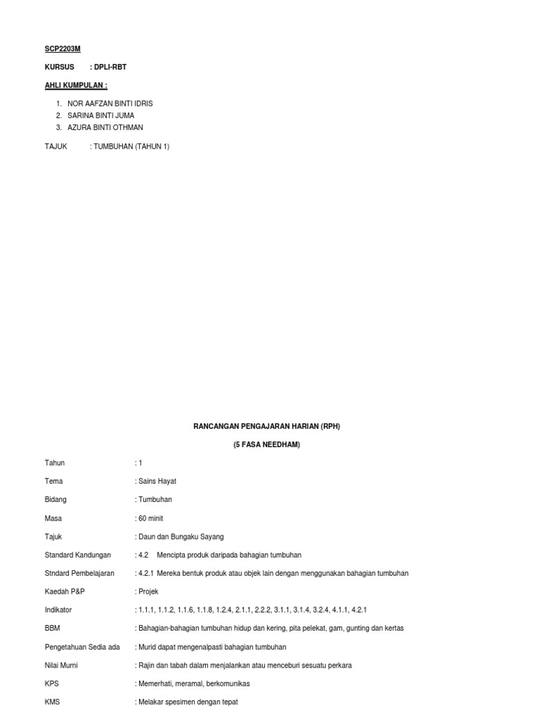 Rph-5 Fasa Needham | PDF