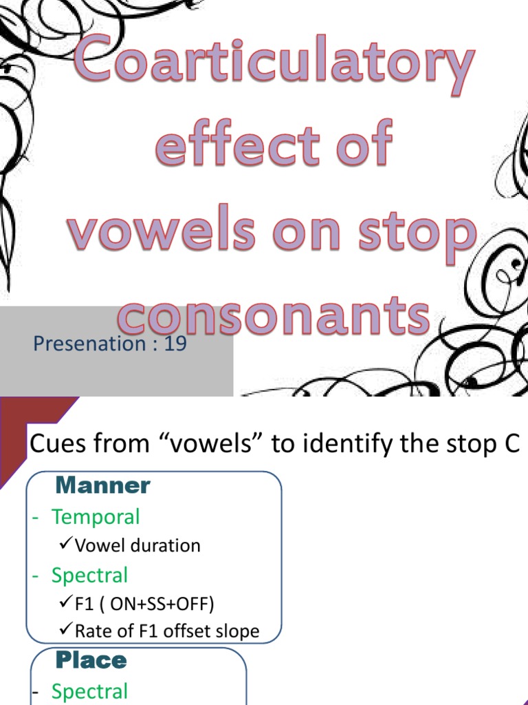 Coarticulation | Vowel | Consonant