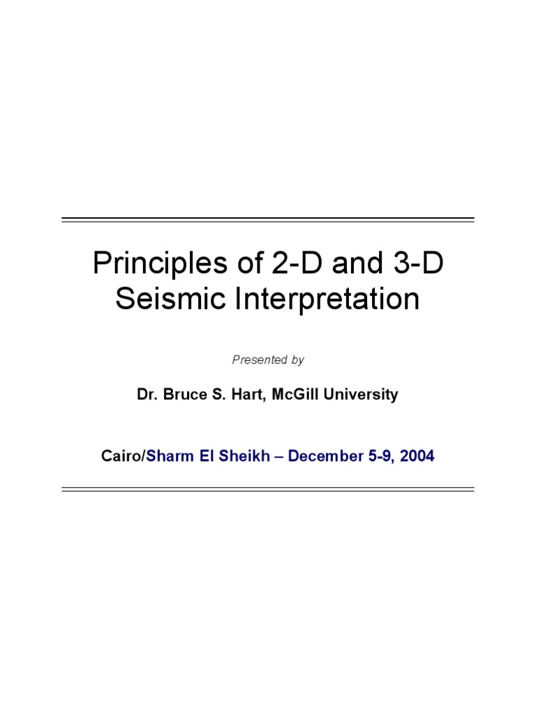 2d and 3d Seismic Interpretaion | PDF | Reflection Seismology | Porosity