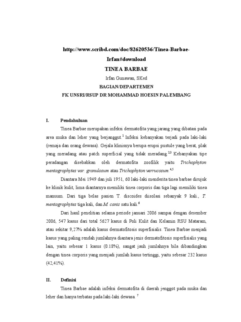 Tinea Barbae | PDF
