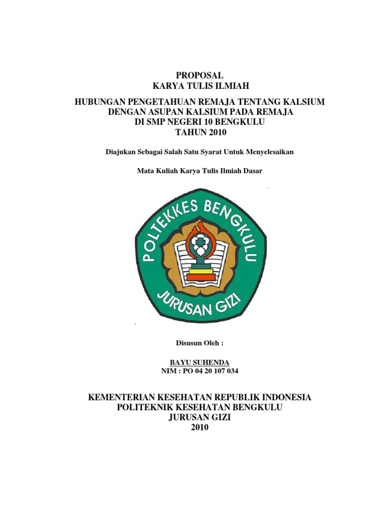 Contoh Proposal Kti D3 Rekam Medis - Perumperindo.co.id