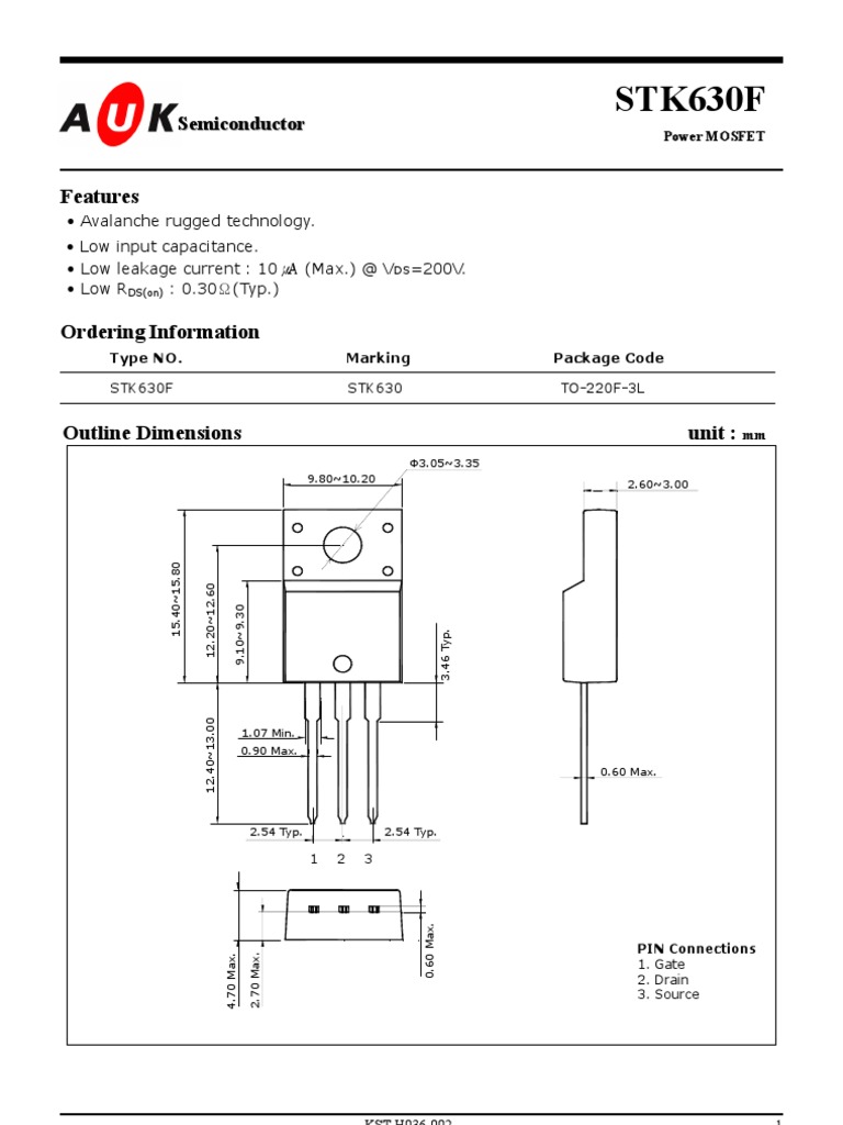 STK 630 | PDF | Field Effect Transistor | Capacitor