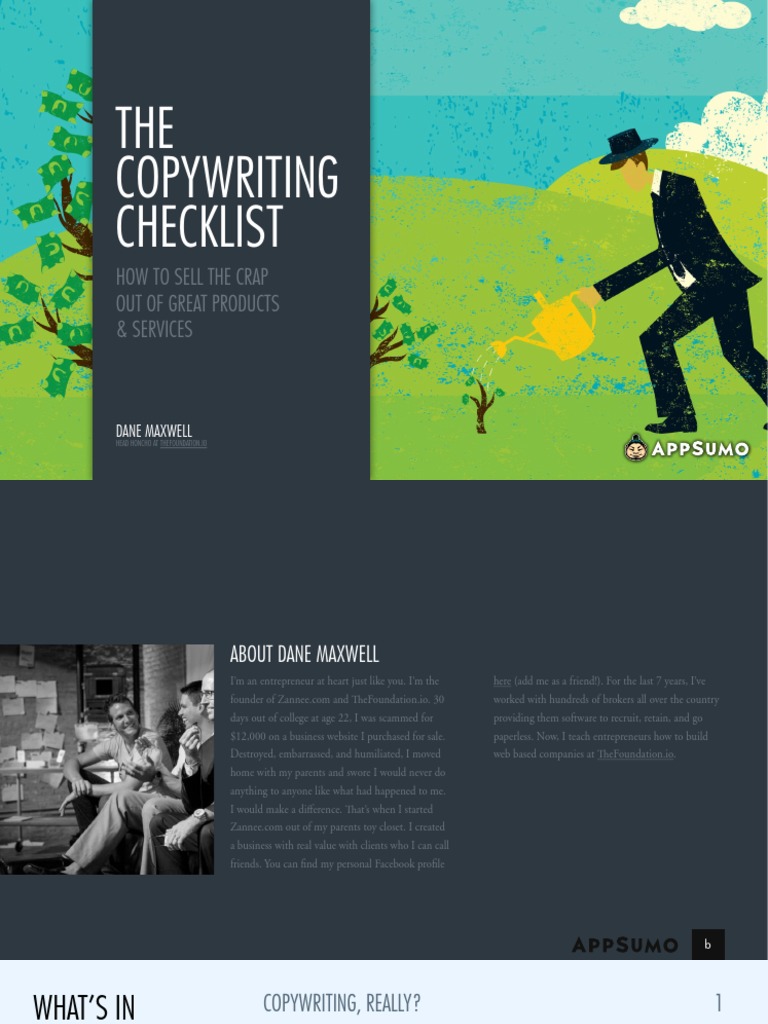 AppSumo The Copywriting Checklist | PDF | Entrepreneurship | Email