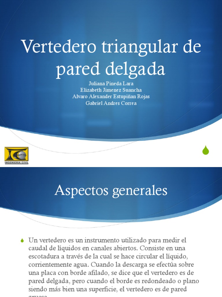Vertedero Triangular | PDF