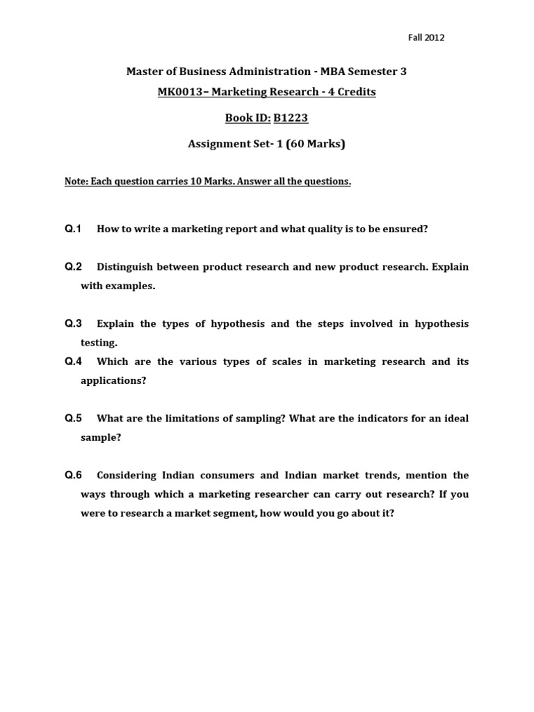 MK0013 Fall Drive Assignment 2012 | PDF | Business