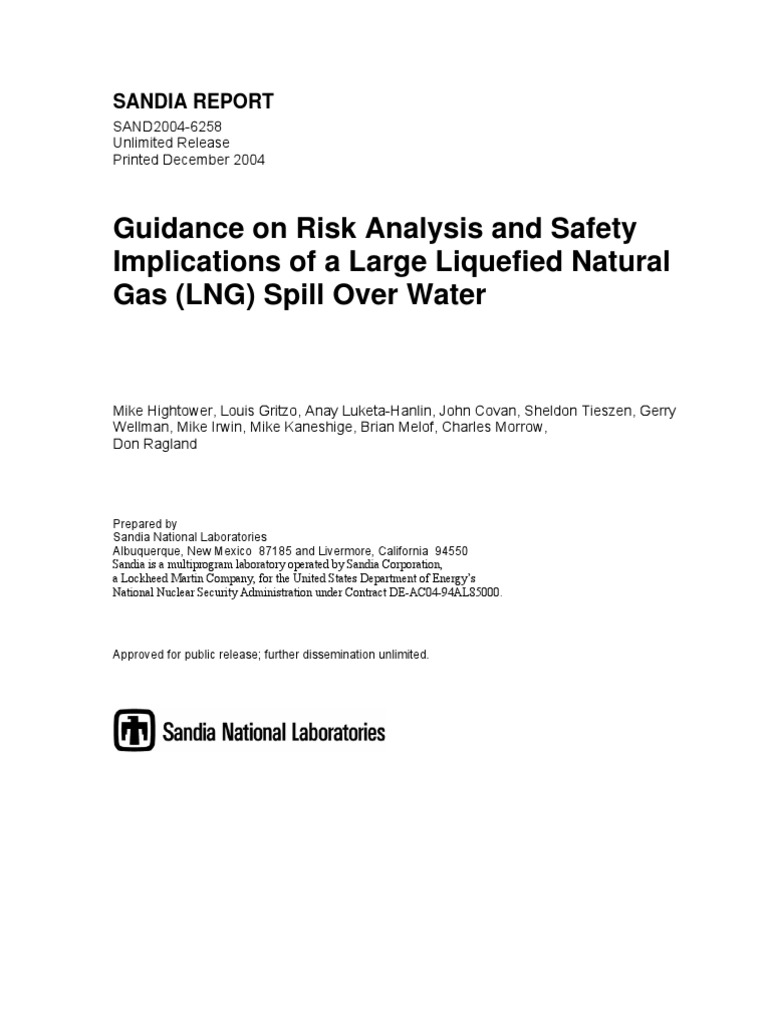 Risk Analysis of LNG Spill Over Water | PDF