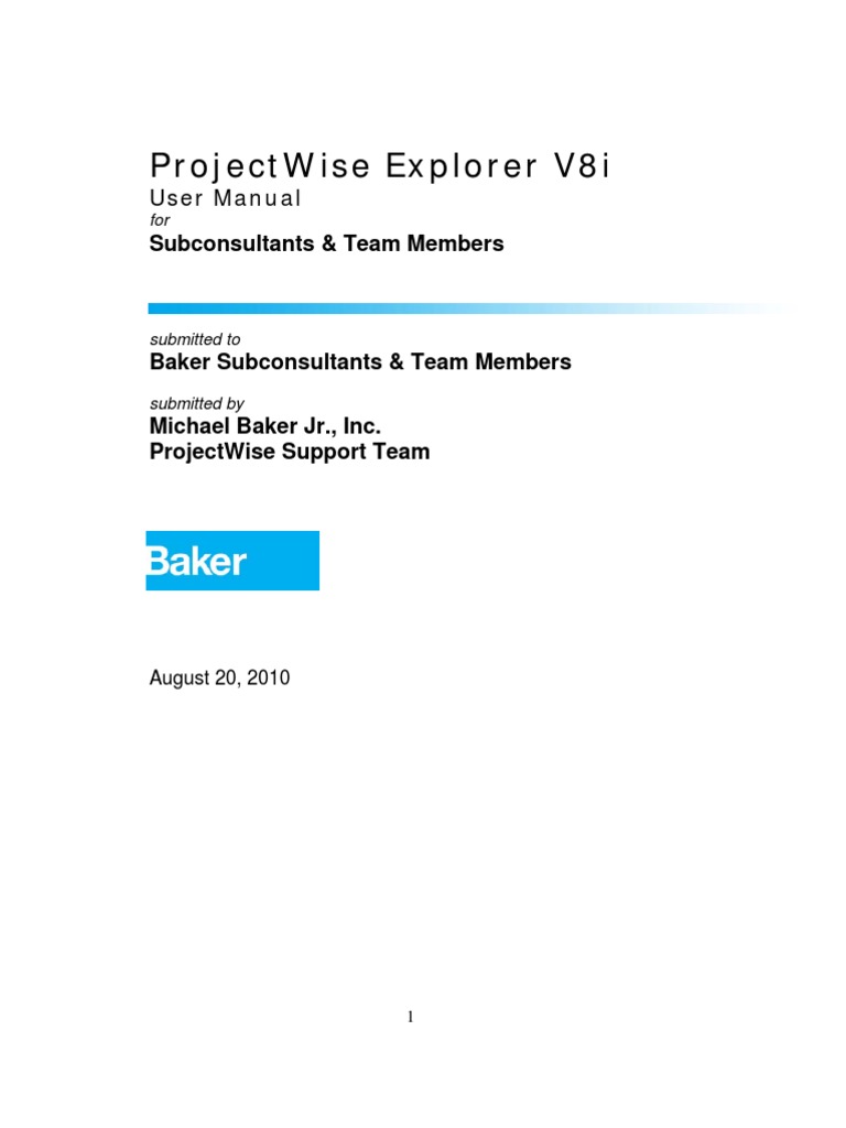 ProjectWise Explorer V8i User Manual | PDF | Login | Computer File
