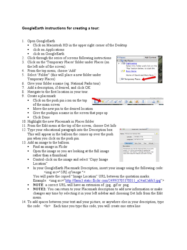 Create a Google Earth Tour Guide | PDF | Icon (Computing) | Areas Of ...