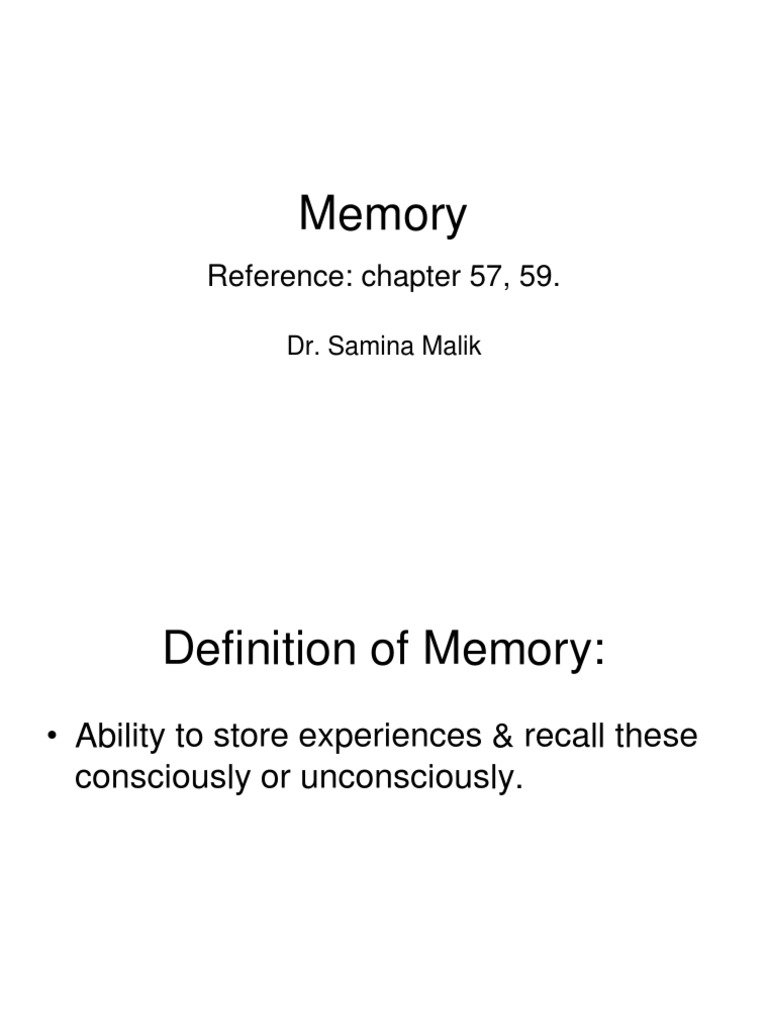 Memory Physiology | PDF | Chemical Synapse | Thalamus