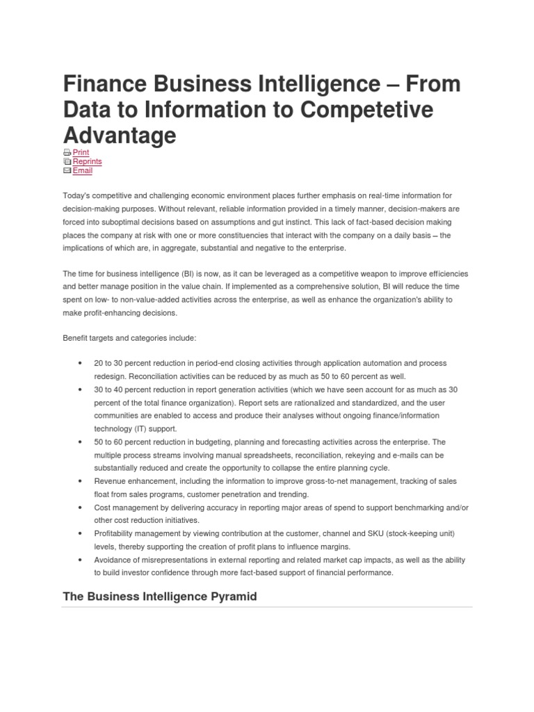 BI Assignment | PDF | Business Intelligence | Enterprise Resource Planning
