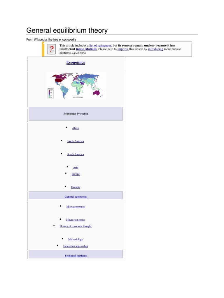 General Equilibrium Theory | PDF | General Equilibrium Theory | Welfare ...