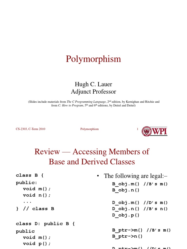 Polymorph Is M 2012 | PDF | Method (Computer Programming) | Inheritance ... Polymorph Is M 2012 | PDF | Method (Computer Programming) | Inheritance ...